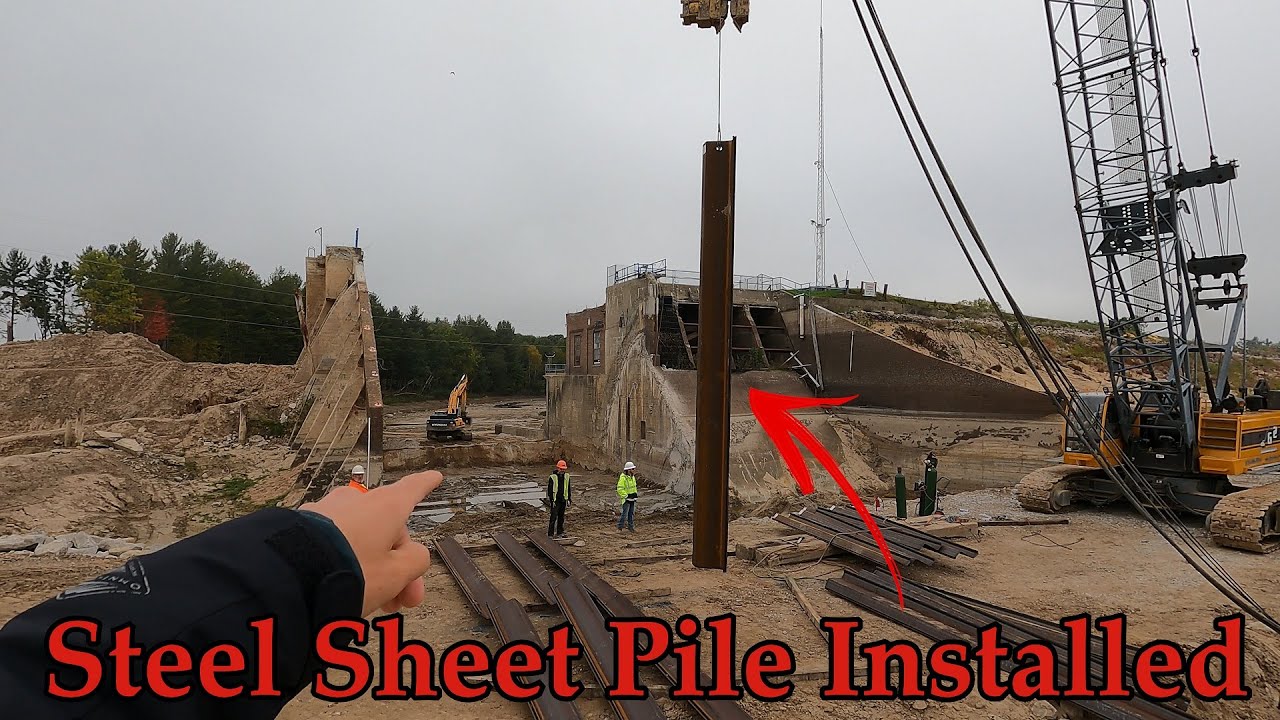 Edenville Dam Sheet Pile Installed and Old River Path Final ...