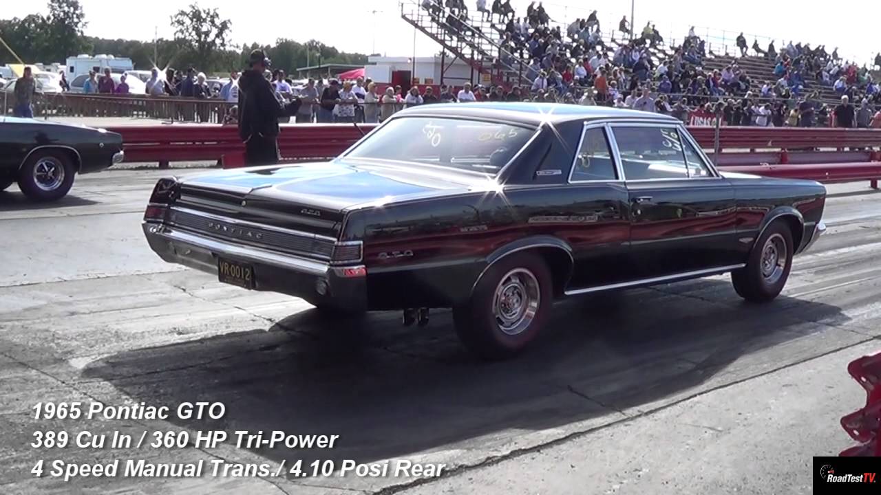 1968 Dodge Charger R/T vs 1965 GTO Tri-Power 1/4 mile Drag Race - Road ...