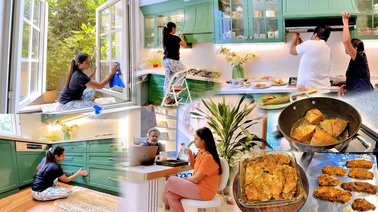 Deep Cleaning 🧽 Of Indian Kitchen In Festive Season - YouTube