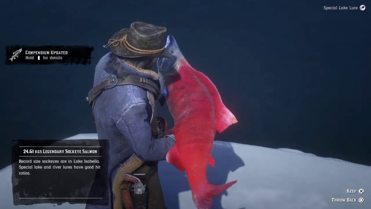 Red dead redemption 2 ( catching the legendary salmon.) - YouTube