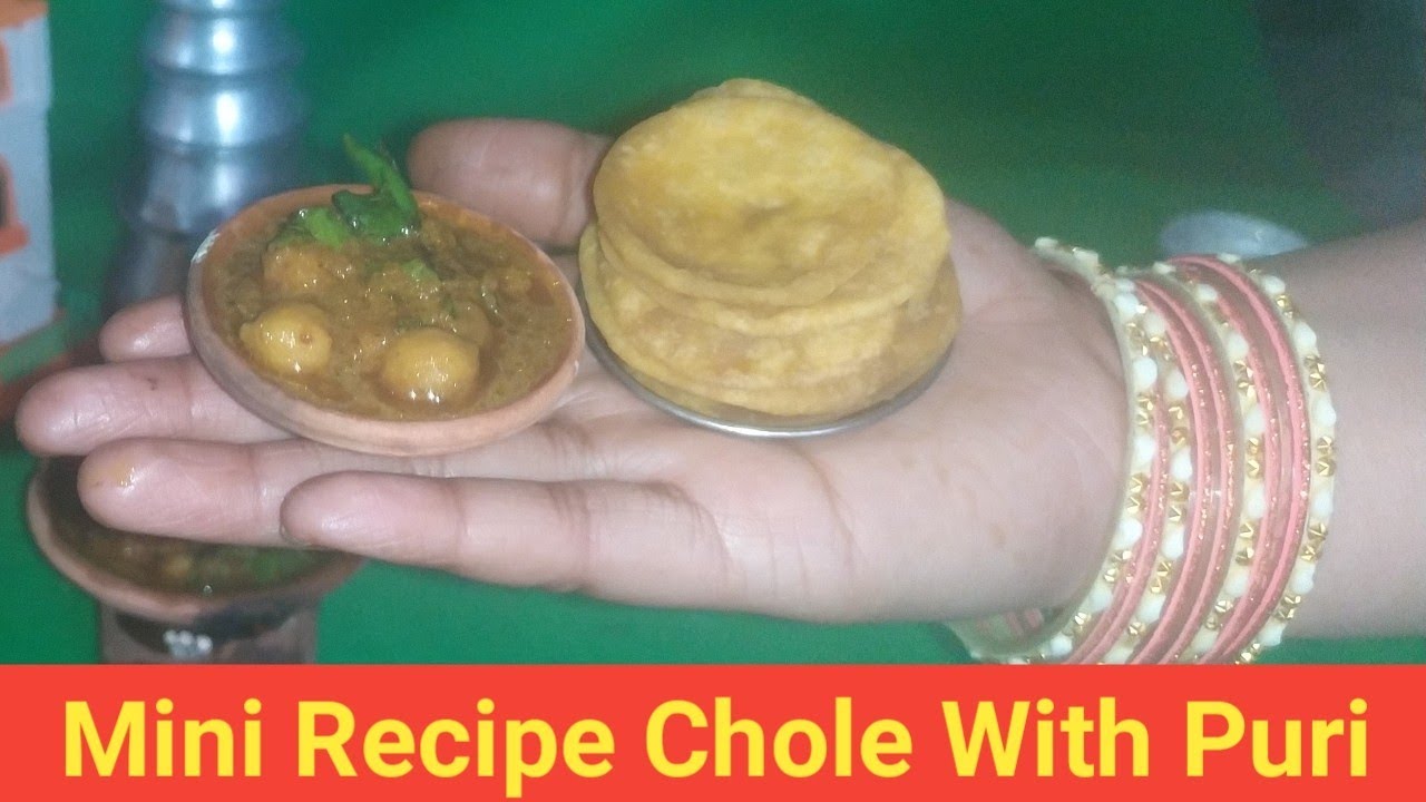 chole puri recipe | Miniature chole with puri | mini recipe chole puri ...