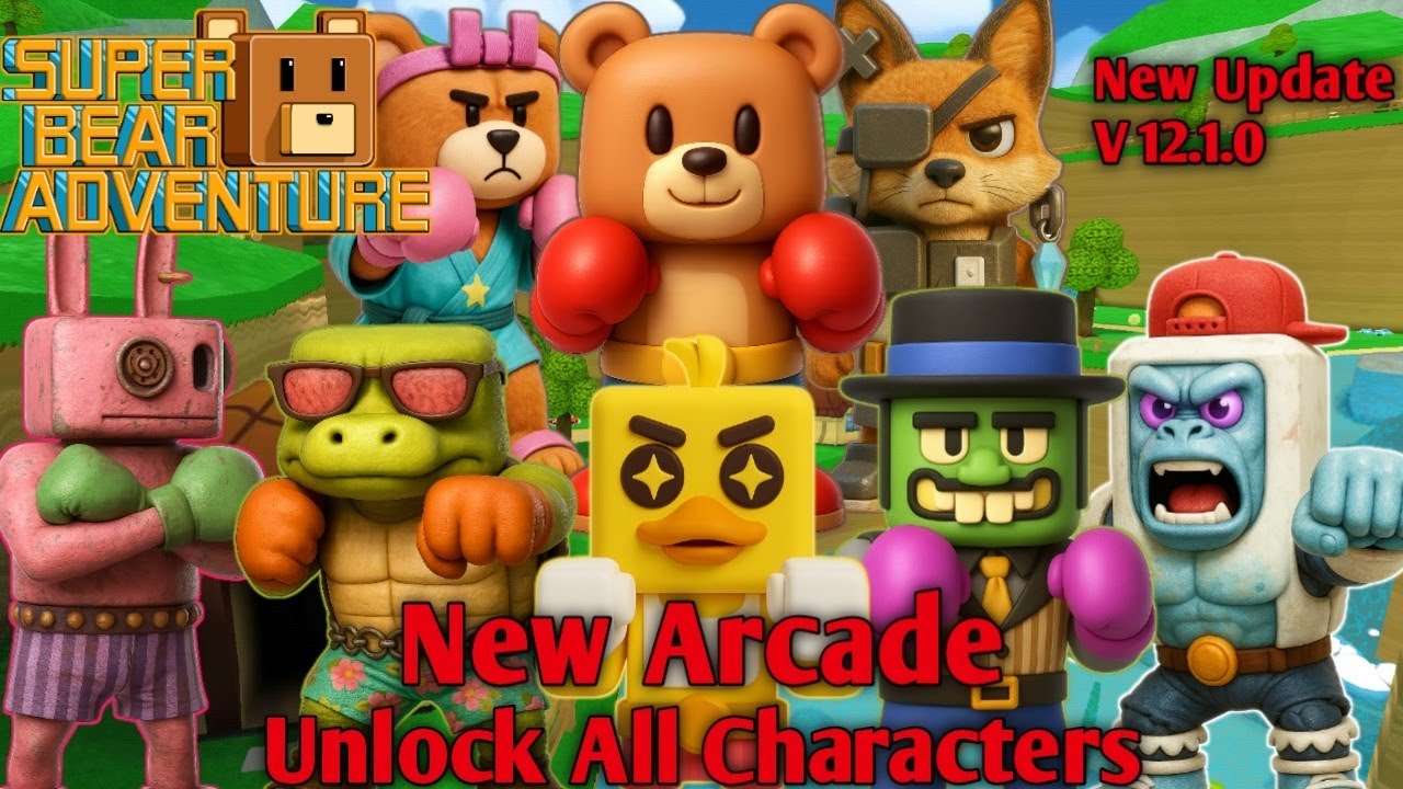 Super Bear Adventure – New Arcade Review + Unlocking All Characters ...