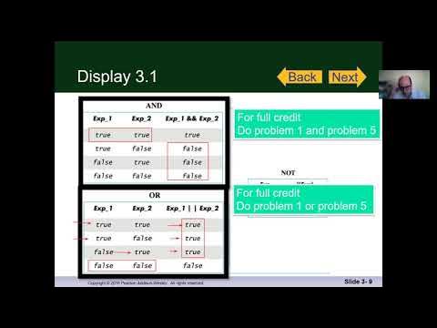Savitch C++ Section 3.1 Video Lecture - part 1 Boolean - YouTube