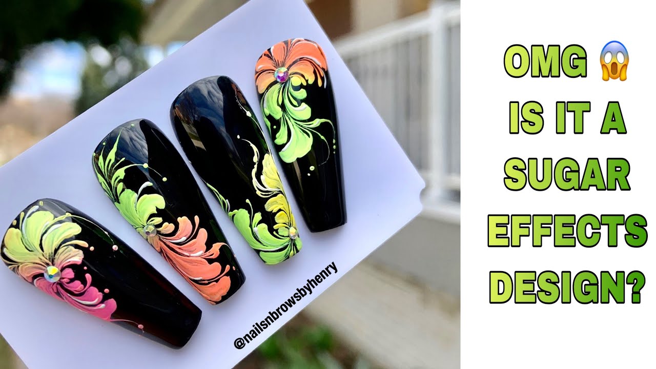 Tutorial: SUGAR EFFECTS DESIGNED| nails art tutorial by Henry - YouTube