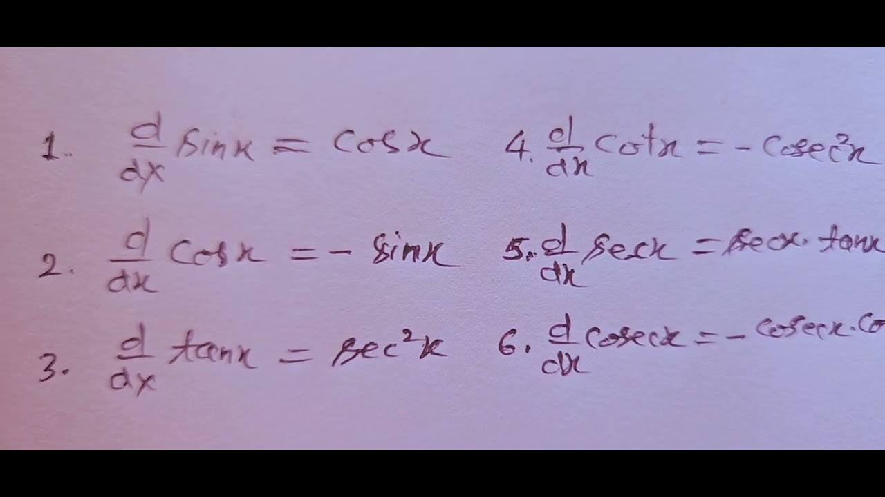 Trigonometric Differential #Differential formulas #Basic Maths # ...