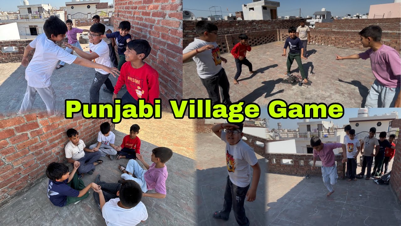 Punjabi khel 😍 | Stapu game , baraf pani , 10 20 laddu game , bandar ...