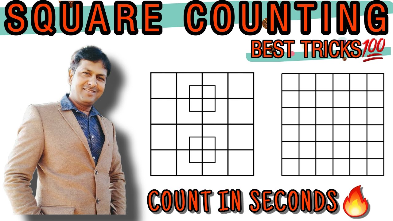 Square Counting | Figure Counting Reasoning Part-2 | Best Tricks ...
