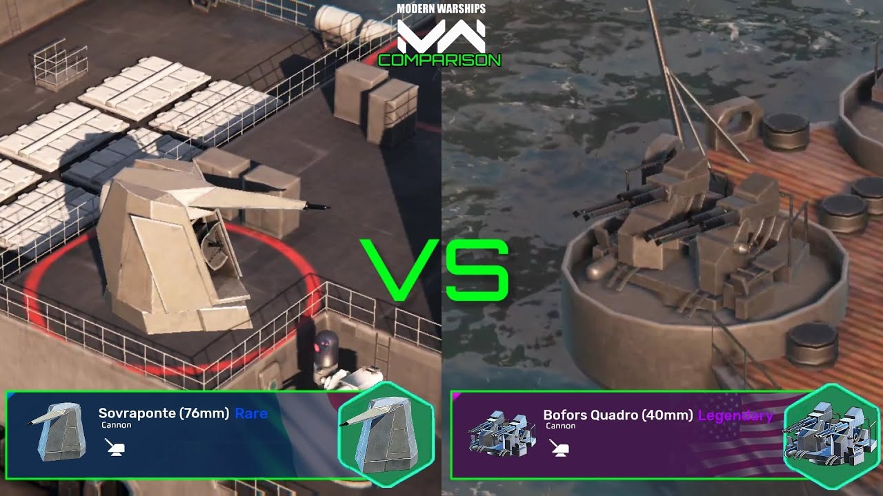 Bofors Quadro (40mm) VS Sovraponte (76mm) | Dual-purpose Cannon ...