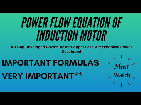 Power Flow Equation of Induction Motor (V.Imp) | Electrical Engineering ...