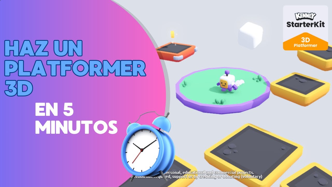 Crea un 3D Platformer en 5 minutos (Parte 1) | Kenney Starter Kit 3D Platformer - YouTube