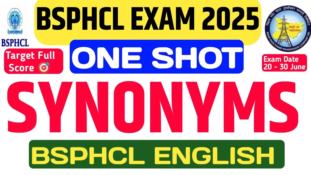 Bsphcl English One shot🔥|| Bsphcl top 100 Synonyms ||Bsphcl English ...