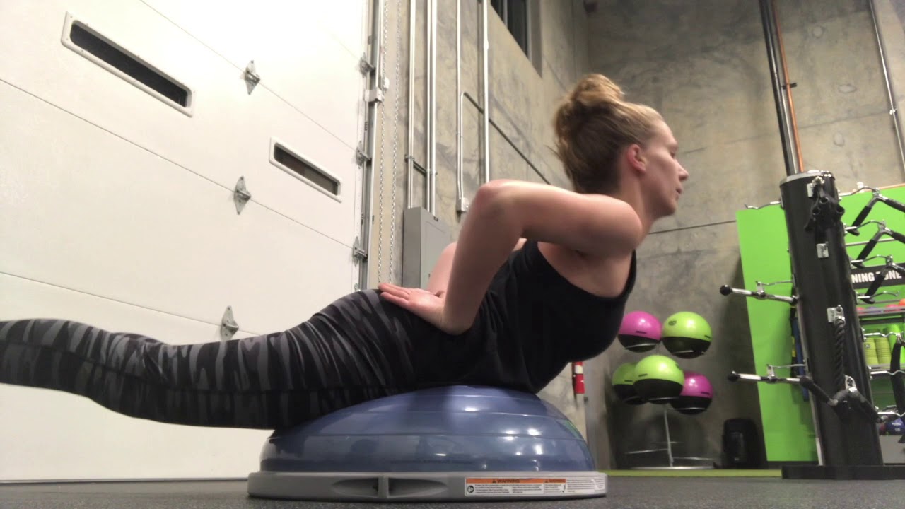 Bosu Back Extension - YouTube