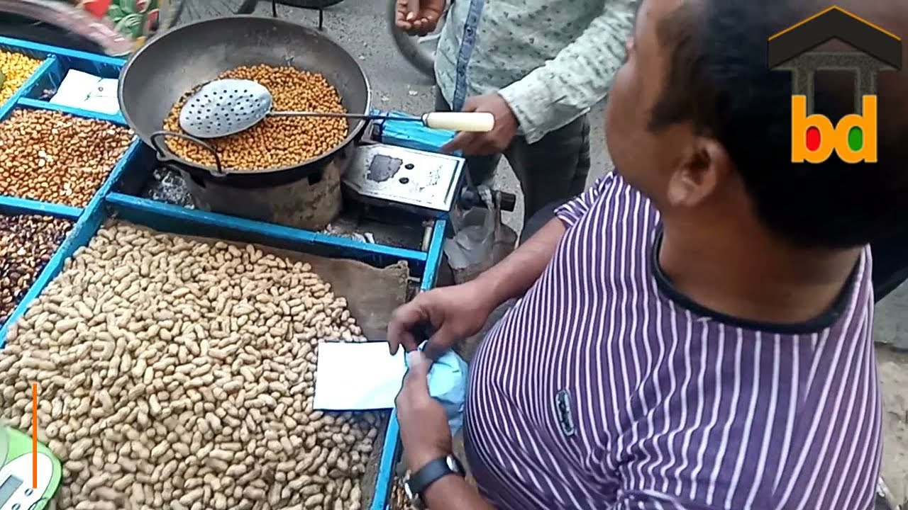 Best Spot Fried Dry Food Selling at Roadside II Peanuts, Deshi Chola ...