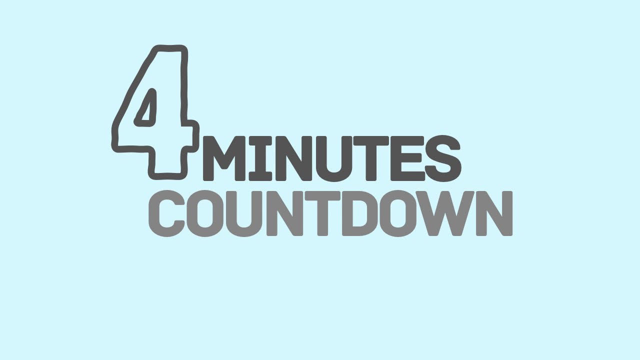 4 minutes countdown - baby blue - YouTube