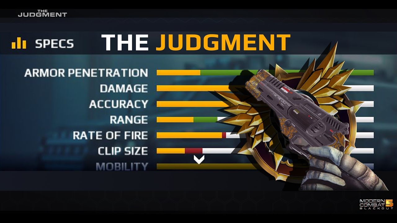 Modern Combat 5 Update 12 'The Judgment' Pistol Reveal - YouTube