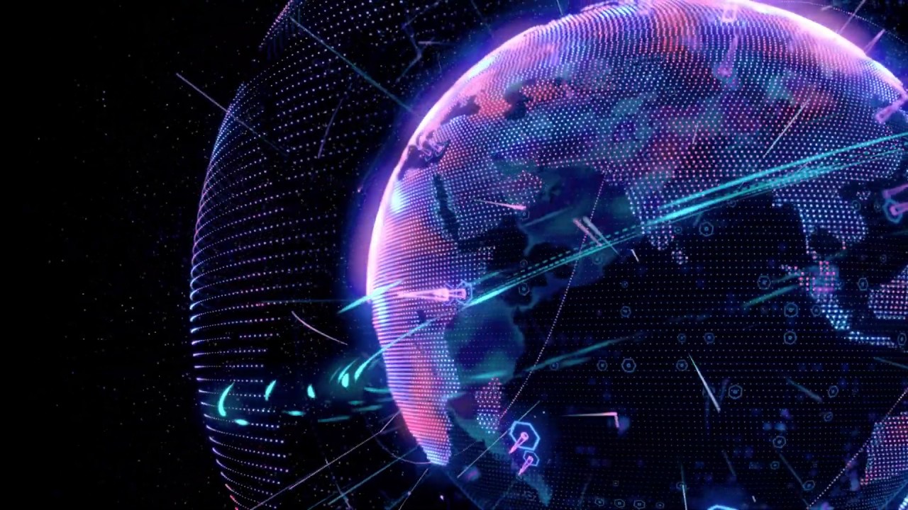 Purple Data Globe Concept | Copyright Free Footage - YouTube