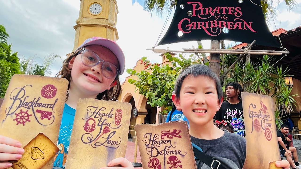 Disney World Pirate scavenger hunt -Adventureland! Captain Jack Sparrow ...