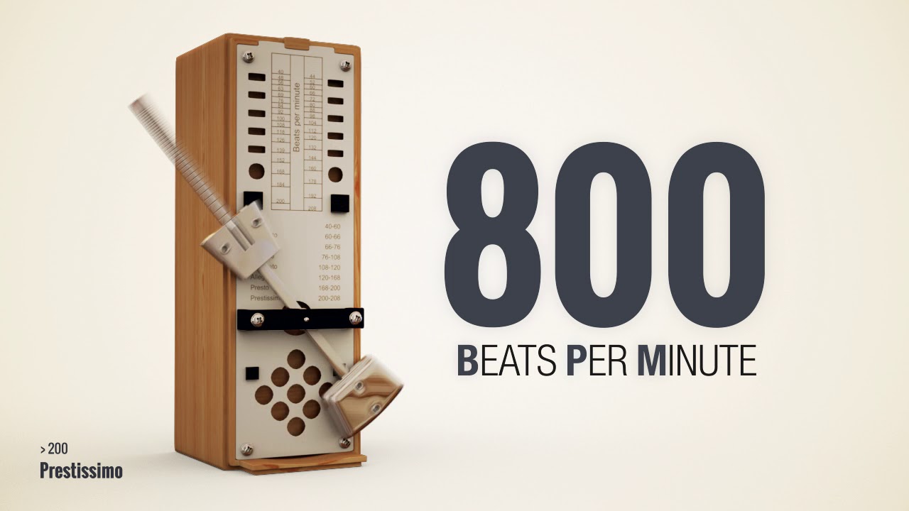800 BPM Metronome - YouTube