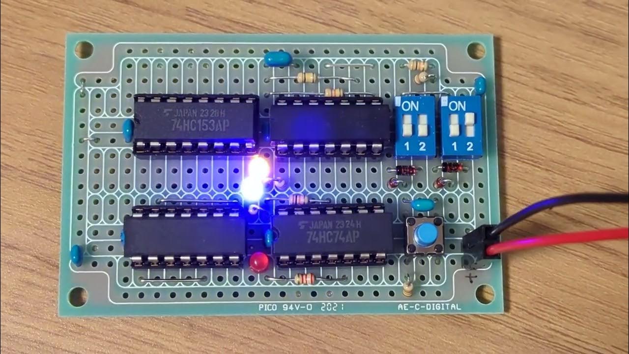 1bit CPU ユニバーサル基板の実装例 - YouTube