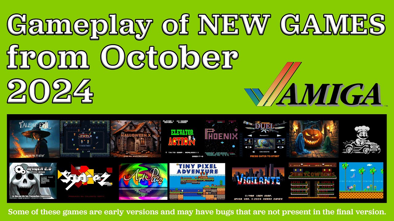 Gameplay of New Amiga Games from October 2024 - YouTube
