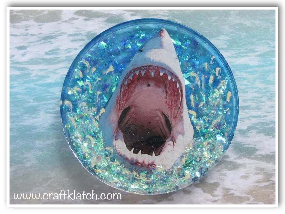 DIY Shark Attack Coaster for Shark Week! Another Coaster Friday - YouTube