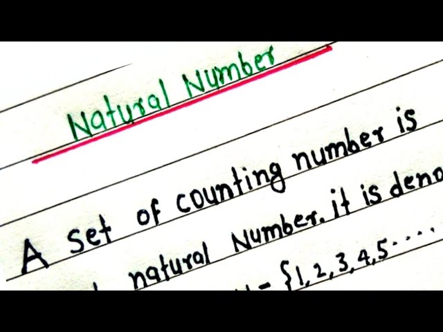 Natural Numbers Definition