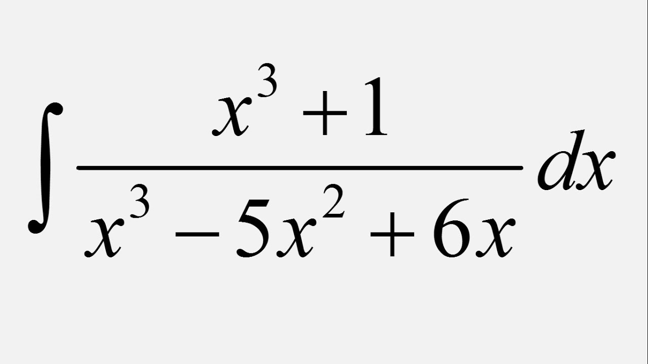 Integration By Partial Fractions Integral Of x 3 1 x 3 5x 2
