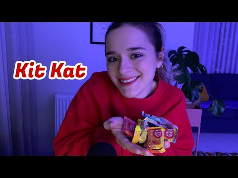 ASMR // Farklı Kit Kat Çeşitleri Deniyorum - Fısıltılı Mukbang // Türkçe ASMR