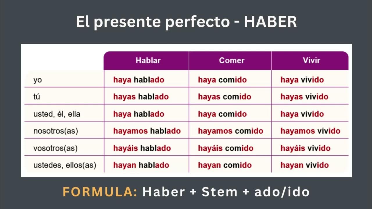 El presente perfecto del subjuntivo - YouTube