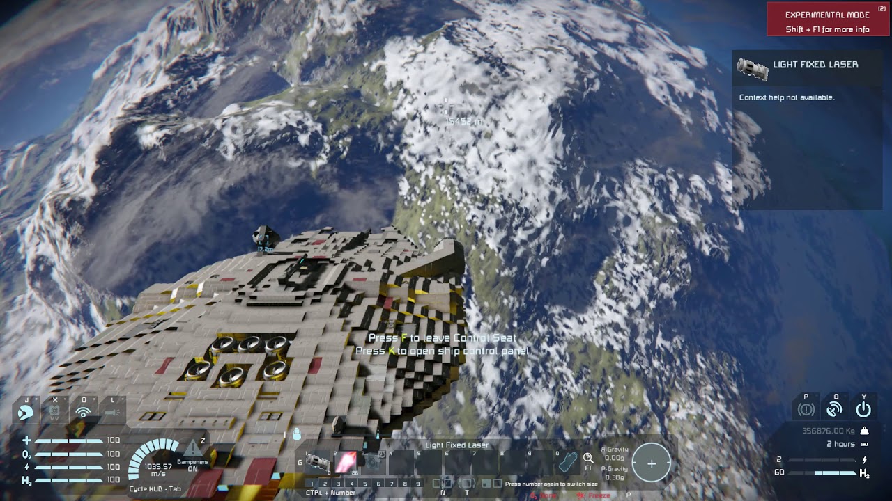 Space Engineers Millennium falcon crash and burn up in atmosphere - YouTube