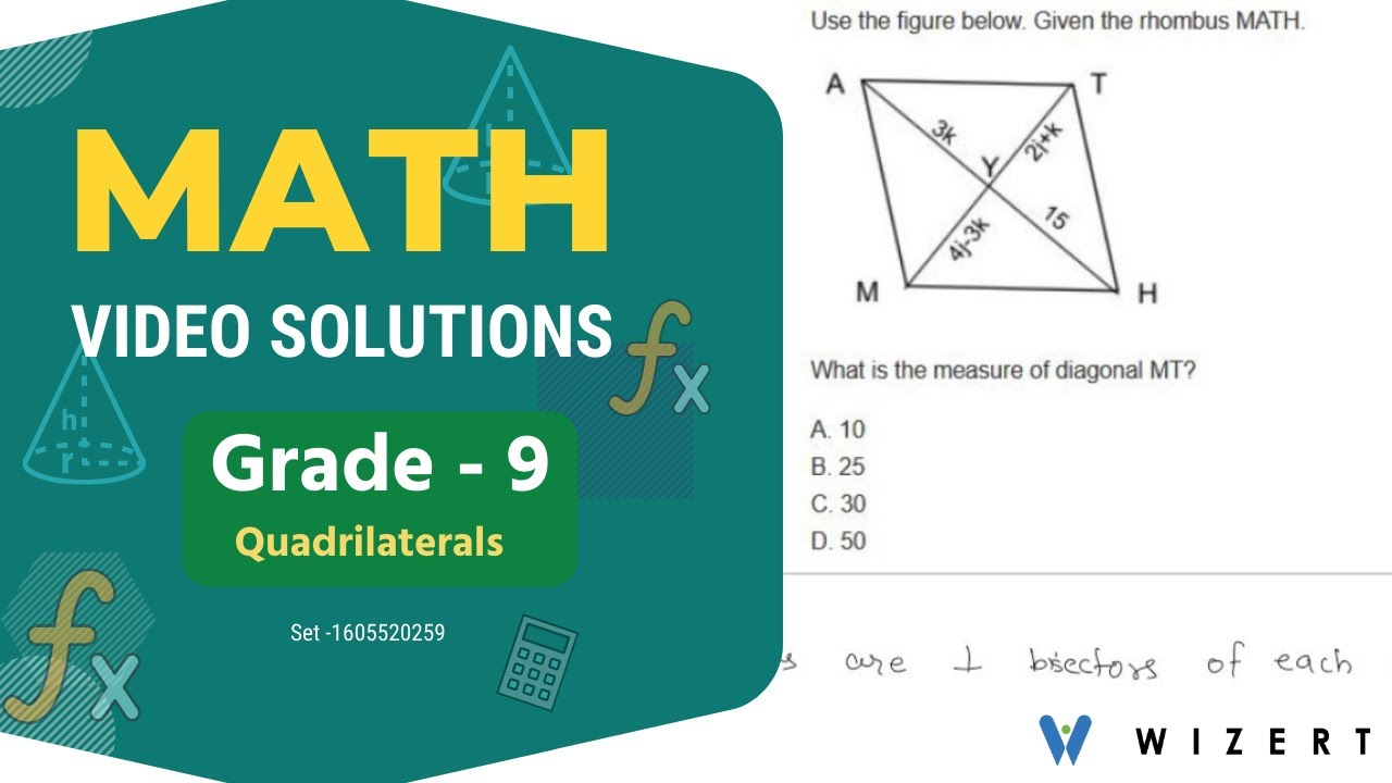 Quadrilaterals - Quadrilaterals word problems for Grade 9 - Set ...