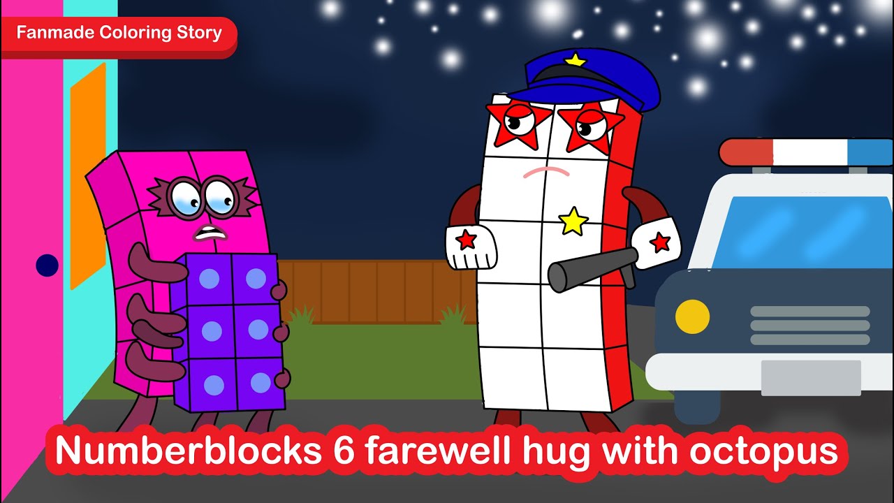 Numberblocks 6 farewell hug with Octopus | Numberblocks Fanmade ...