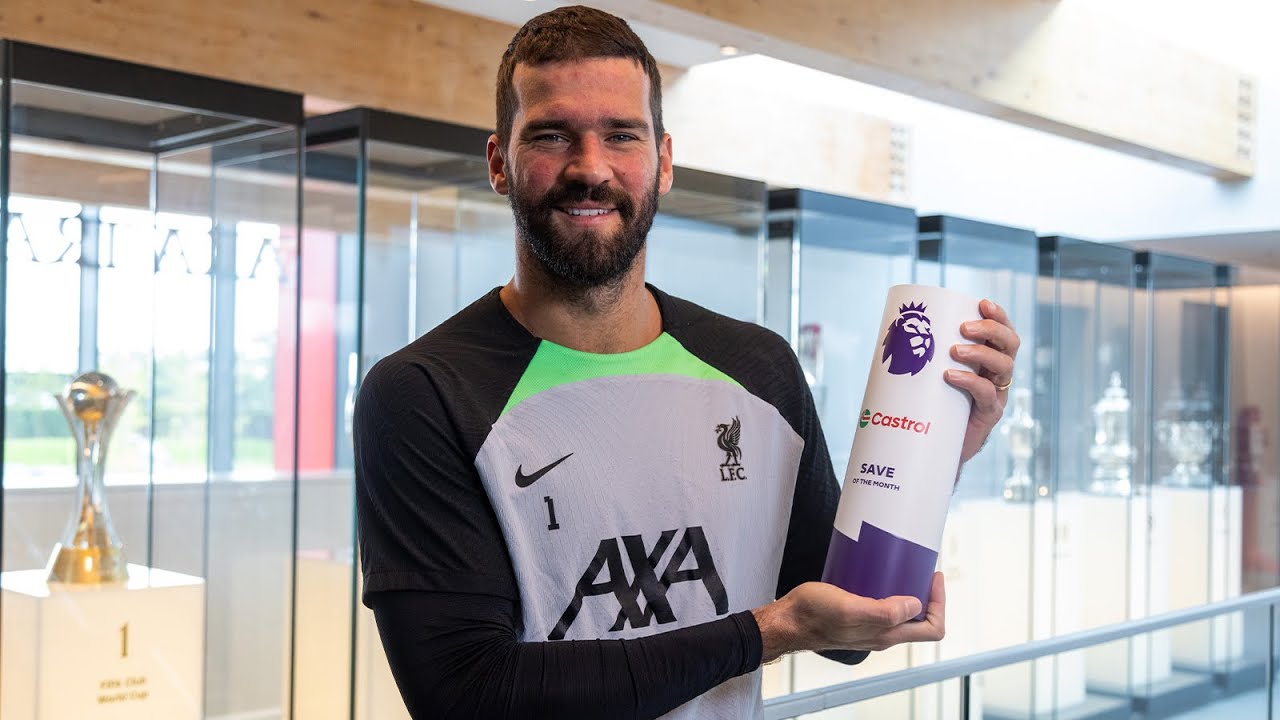 Alisson Becker wins August Save of the Month Award - YouTube