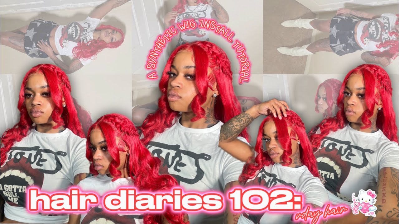 HAIR DIARIES 102: 🩷 | a step by step synthetic wig install tutorial ...