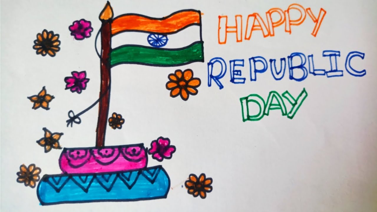 Republic Day Drawing Easy | How To Draw Republic Day Drawing - YouTube