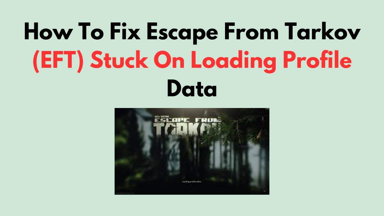 How to Fix Escape from Tarkov (EFT) Stuck on Loading Profile Data ...