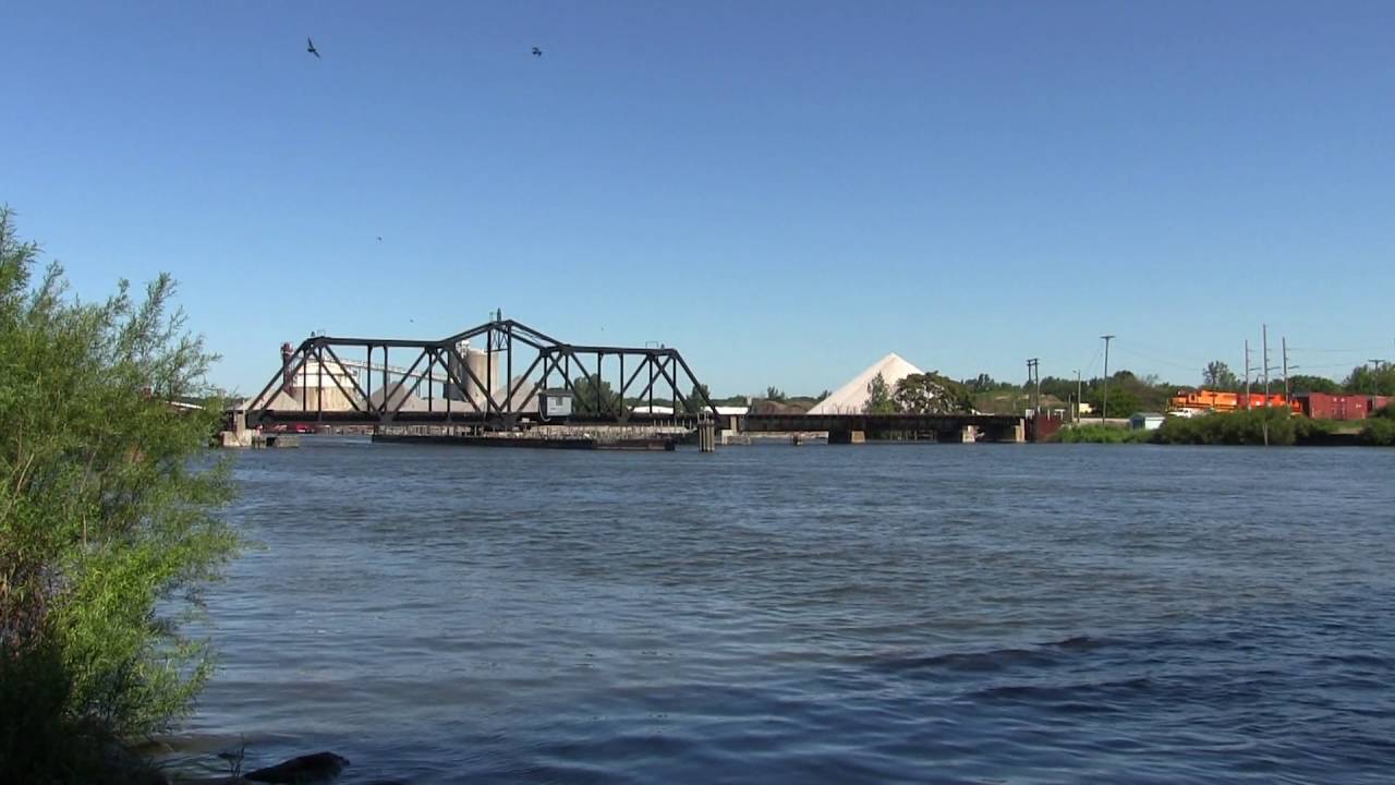 Swing Bridge on the Michigan Shore Railroad! (Drone Video) - YouTube