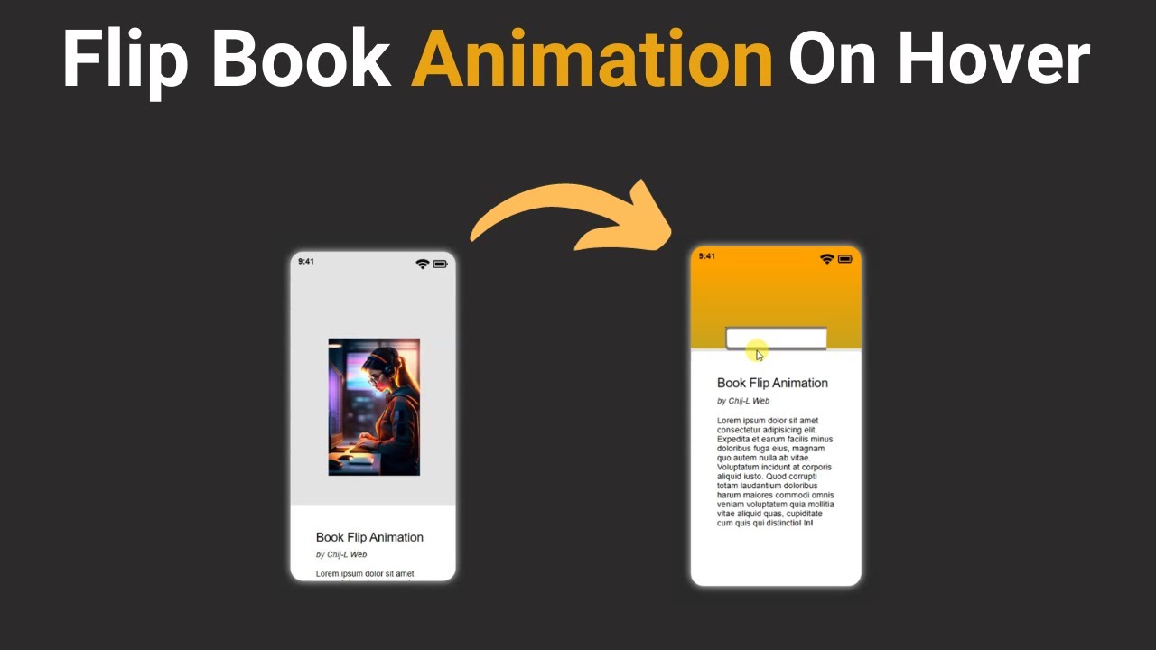 Flip Book Animation On Hover Using Html Css Youtube 2136