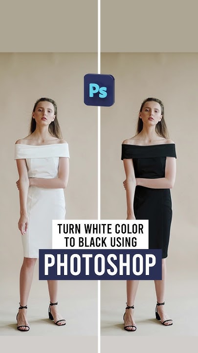 Change color black to white using Adobe Photoshop - YouTube