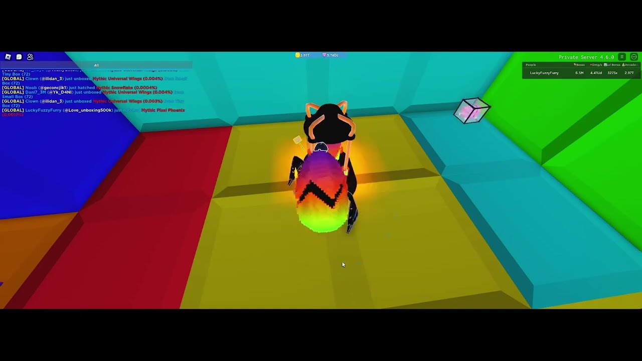 Hatching Mythic Pixel Phoenix!(0.0017%) unboxing simulator - YouTube