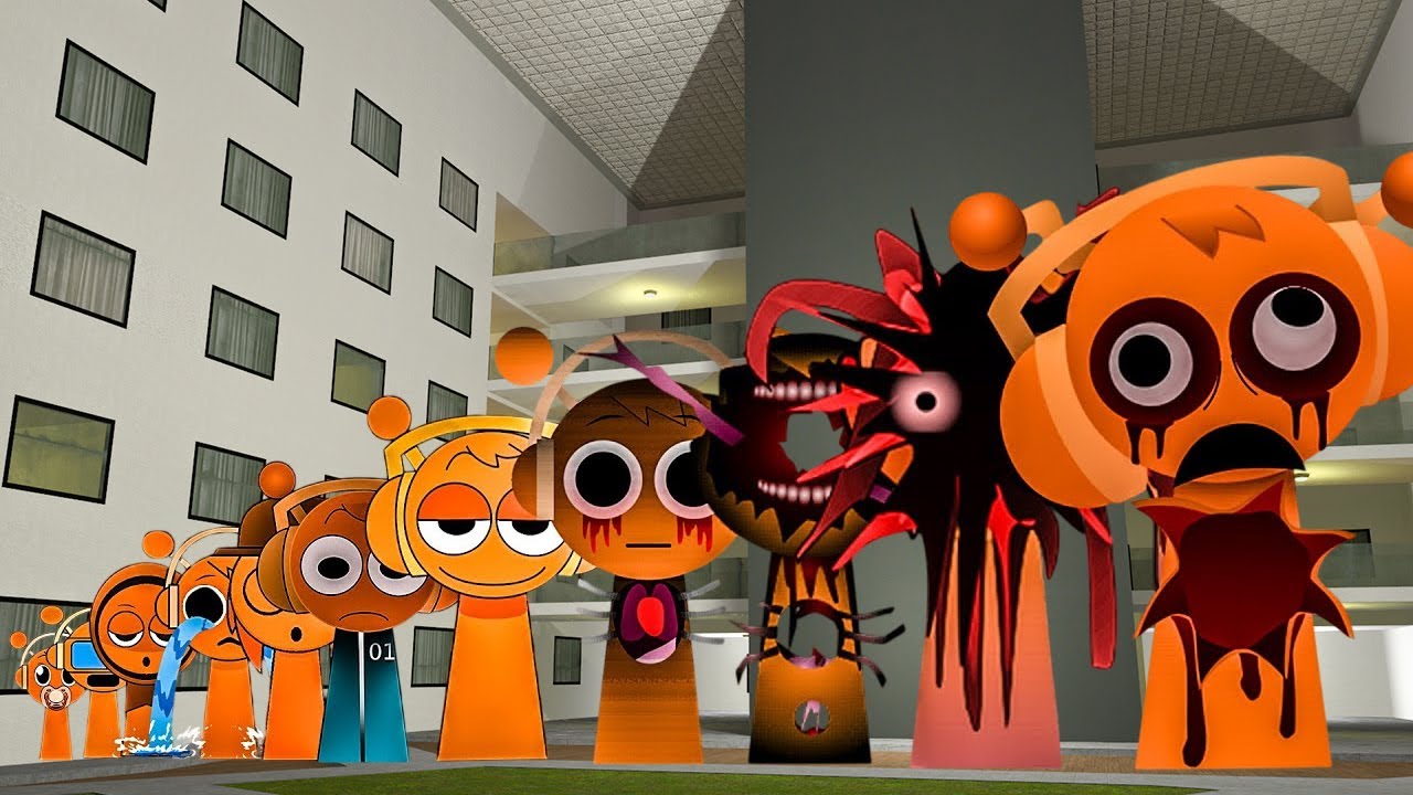 All Sizes Of Nightmare Sprunki Oren Phase 5 & Orange Simon want me to ...