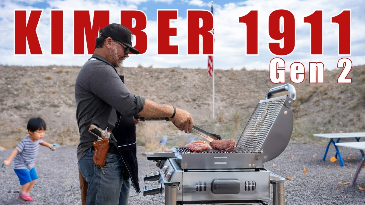 BBQ, with a stainless 1911! what could be more American than that ...