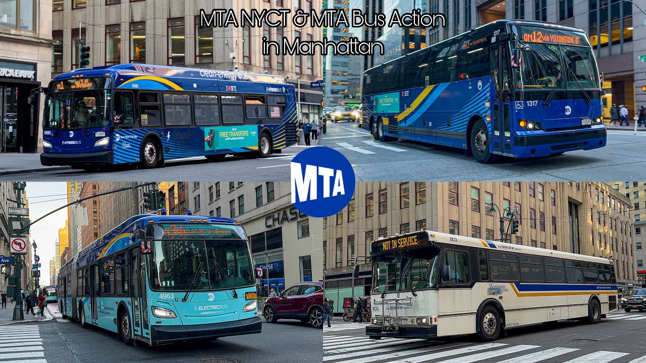 MTA New York City Bus Compilation in Midtown Manhattan #6 - YouTube