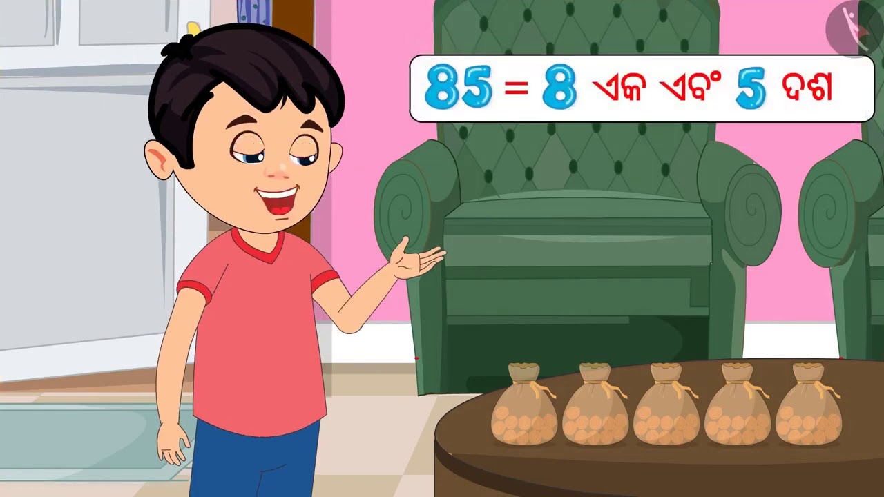 Class 1 Maths Chapter 11 'Number' Numbers from 71 90 Part 3 In Odia ...