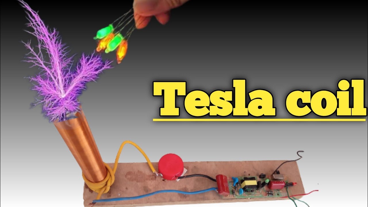 How to Make a mini Tesla coil Using Mosquito racket || World simple ...