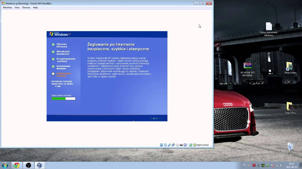 Instalacja Windows Xp na Oracle VM VirtualBox - YouTube