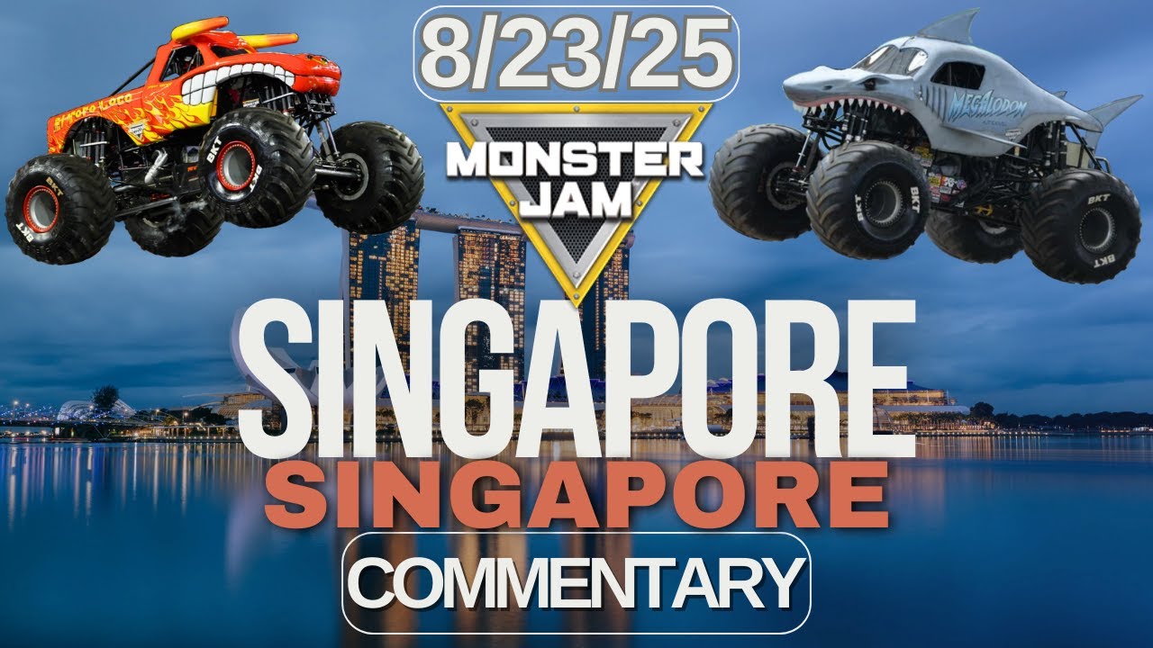 MONSTER JAM IN SINGAPORE! Monster Jam Singapore 2025 Commentary - YouTube