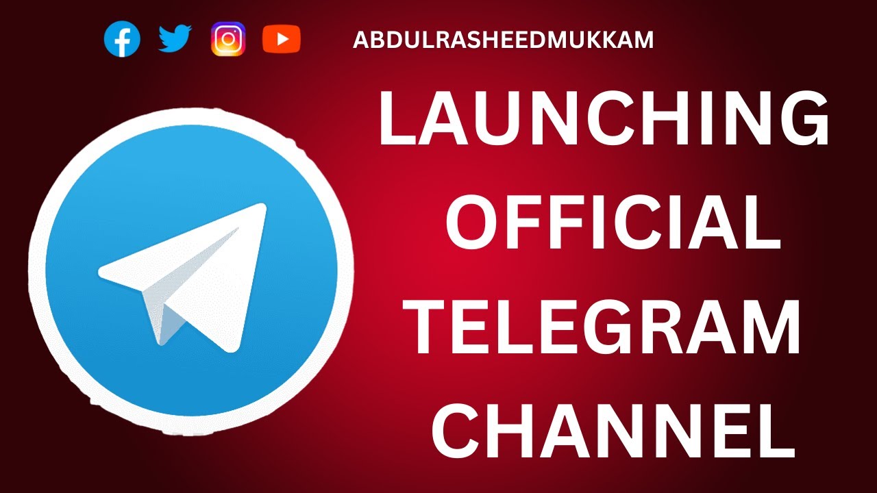 Launching Official Telegram Channel - YouTube