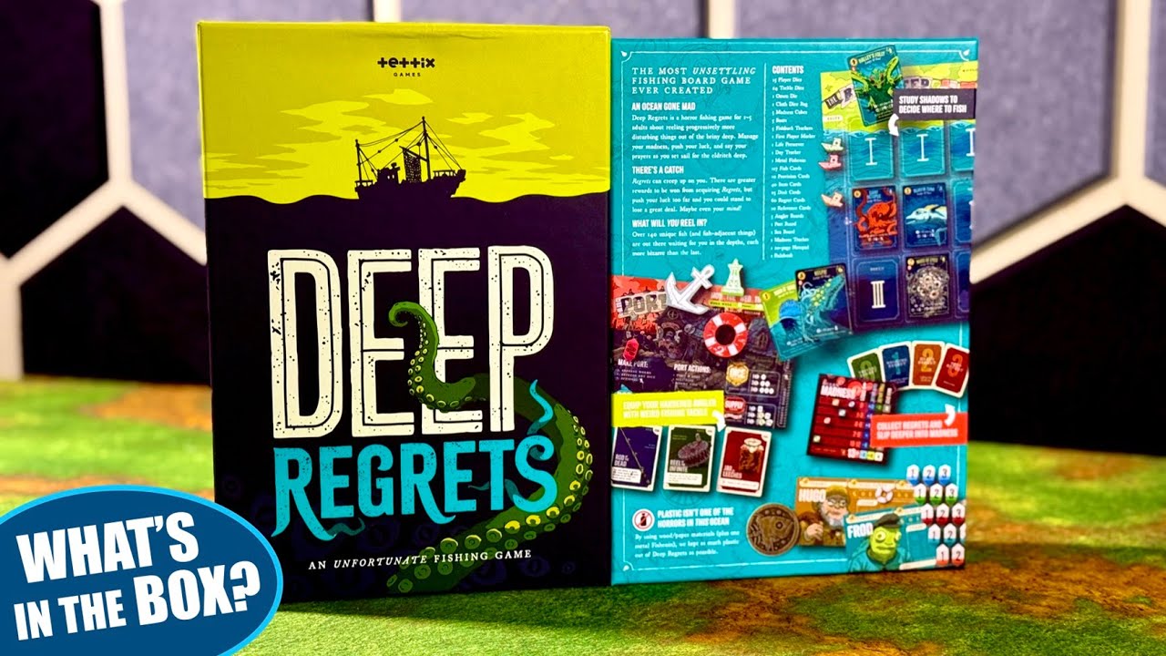 DEEP REGRETS An Unfortunate Fishing Game | Board Game Unboxing - YouTube