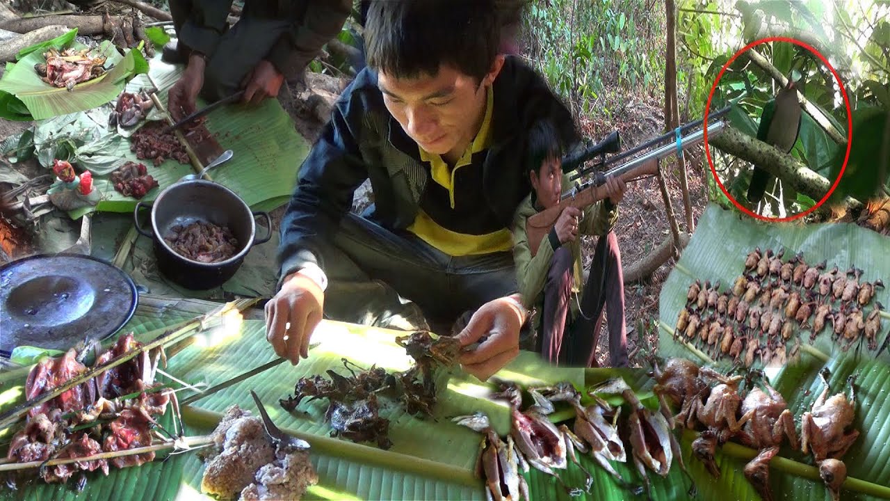 Green Pigeons Hunting And Cooking In The Jungle/Yos hav zoov tua noog ...